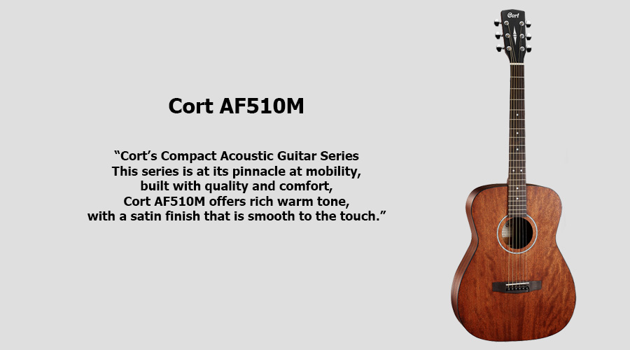 Cort AF510M Concert African Mahogany Top Acoustic Guitar With Gigbag ...